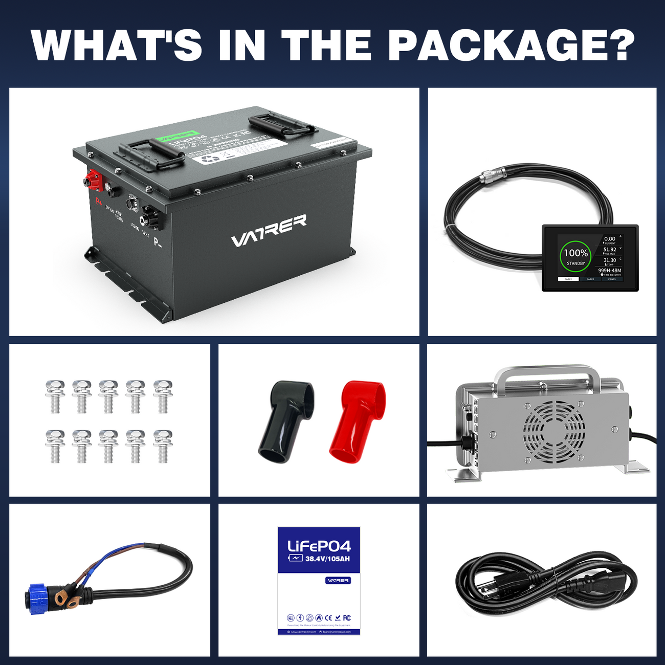 36V EZGO Golf Cart Lithium Battery-Vatrer