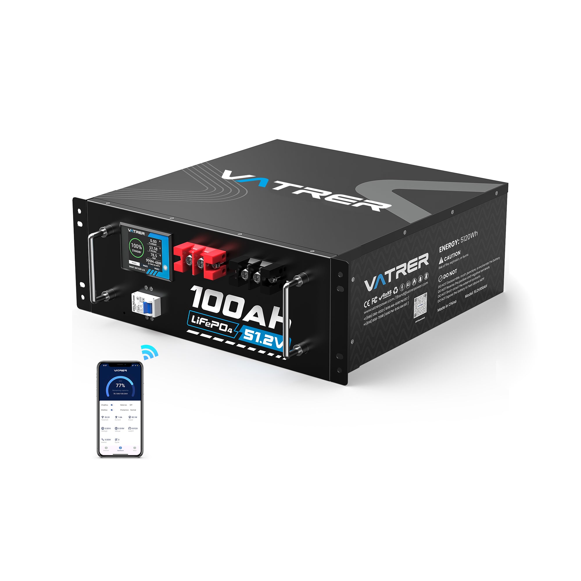 Vatrer 48V 100Ah 5kWh Battery-Vatrer