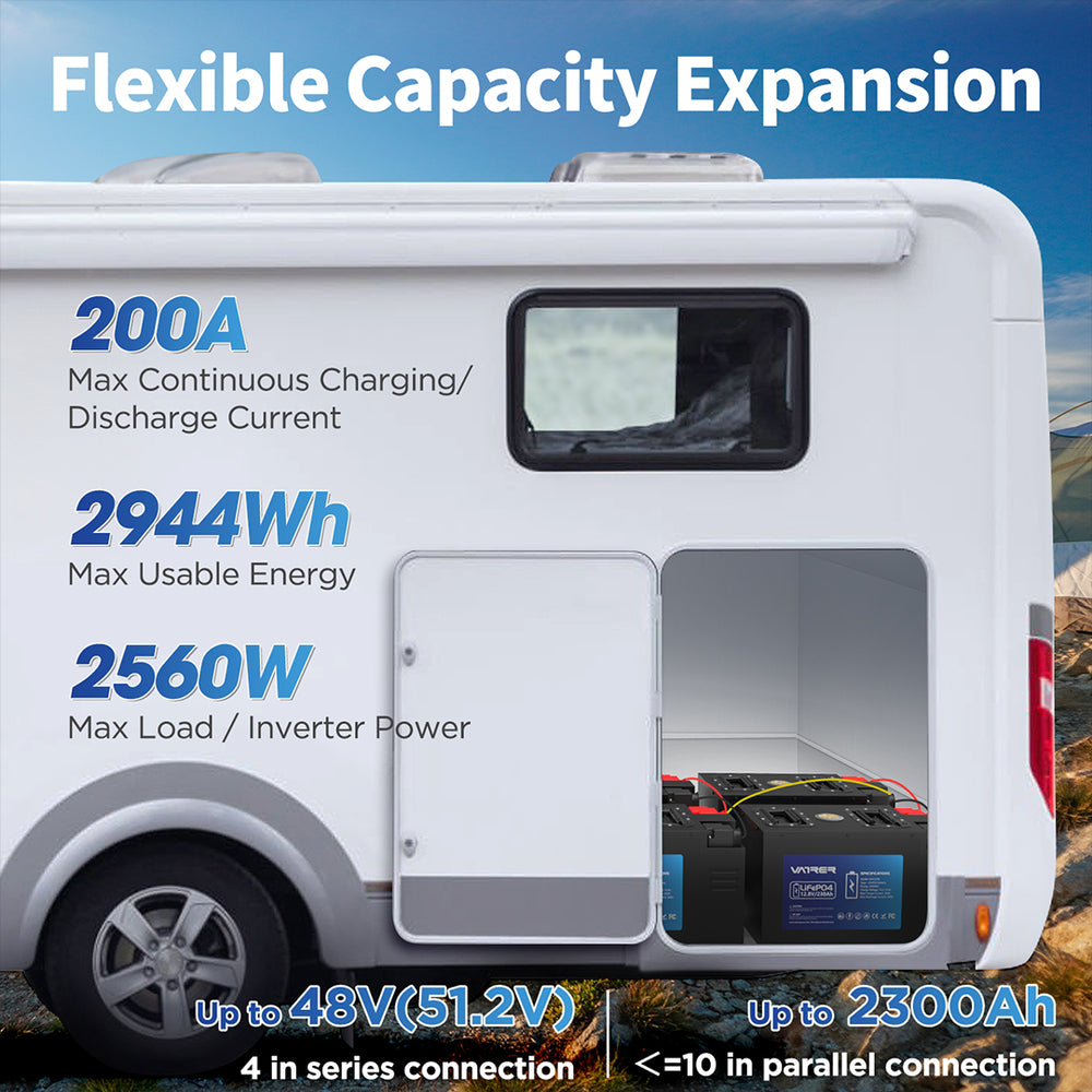Vatrer 12 Volt 230Ah RV Deep Cycle Batteries, Best RV Camper Battery-Vatrer