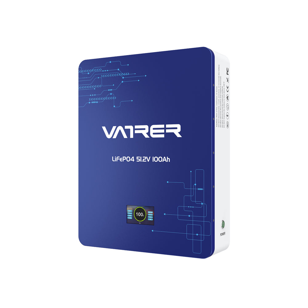 Vatrer 51.2V 100Ah Wall Mounted Lithium Solar Batteries-Vatrer